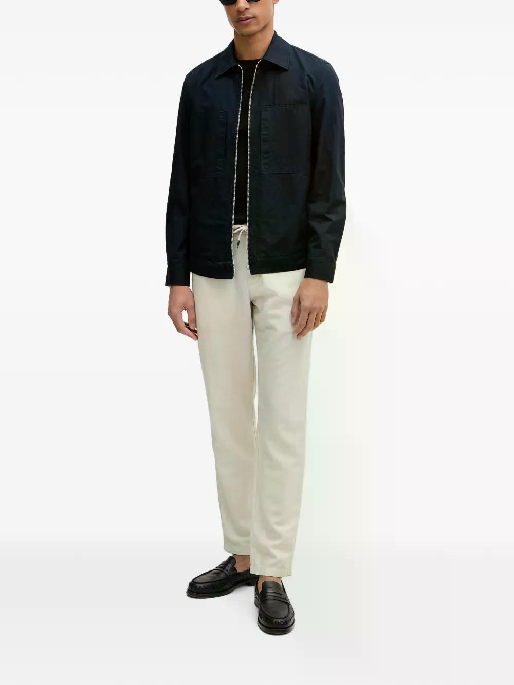MARC O'POLO zip-up patch-pocket shirt jacket