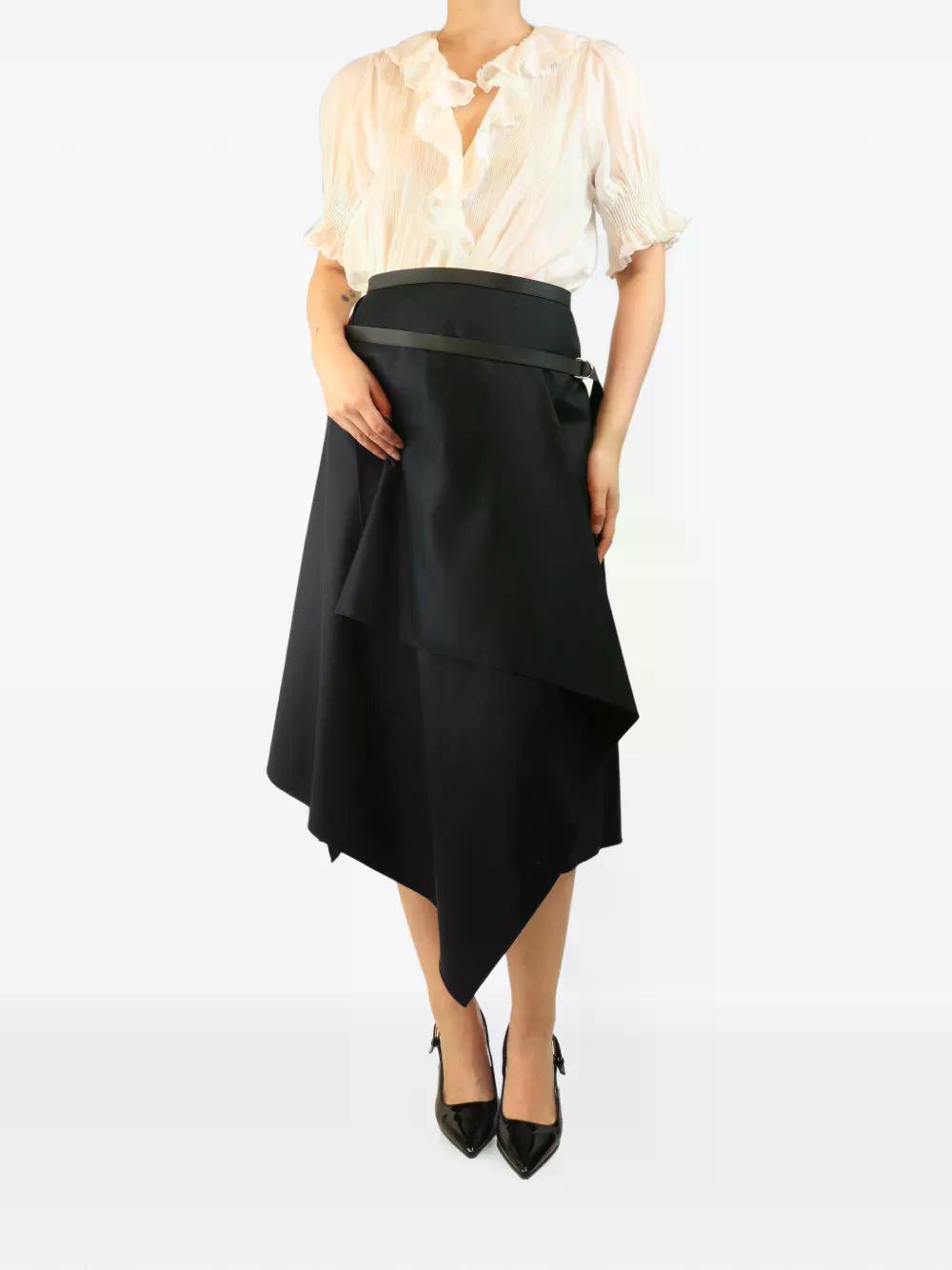 FENDI Fendi Draped Asymmetric Midi Skirt