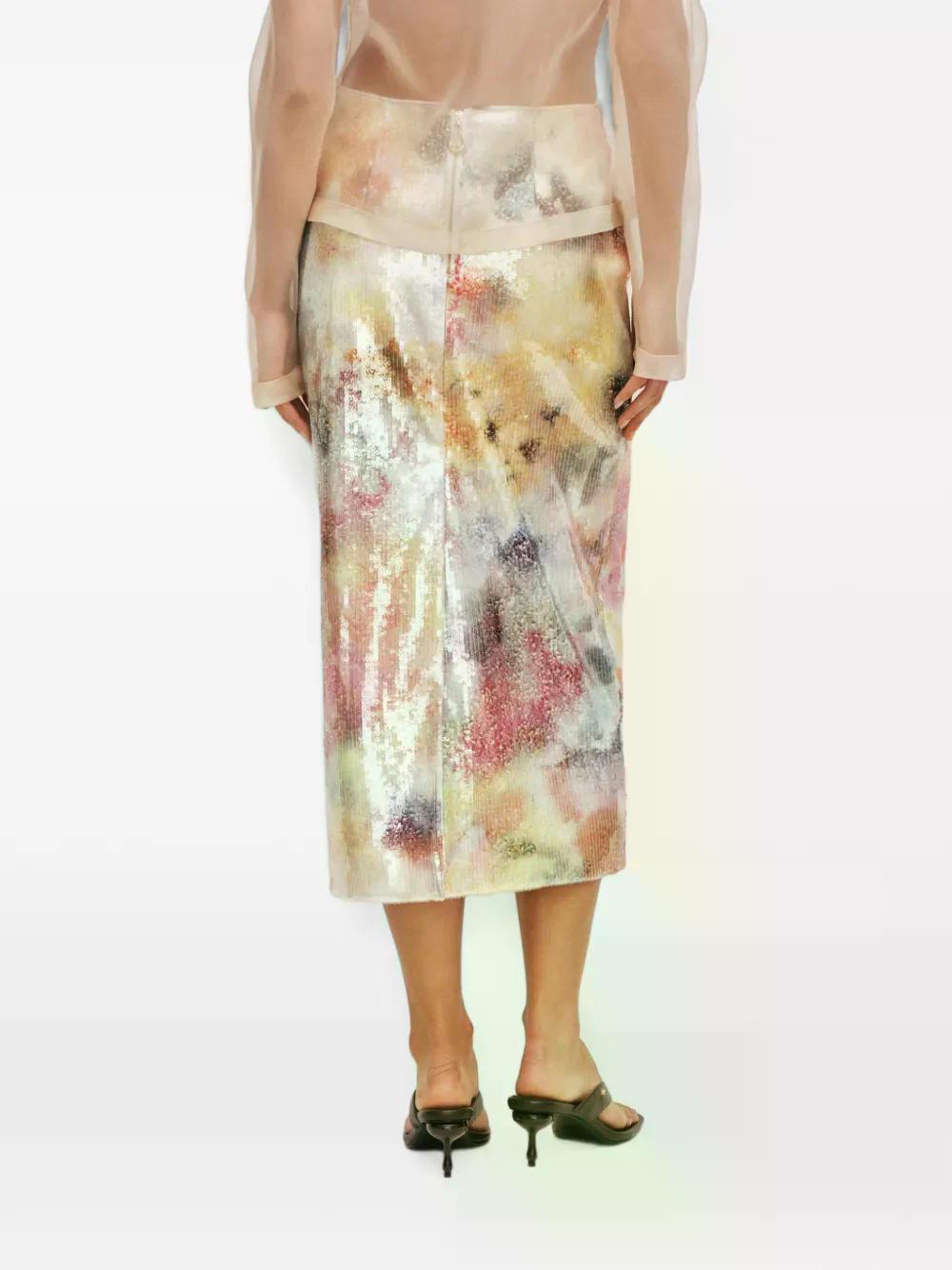 AJE Sybilla Sequin Embellished Midi Skirt