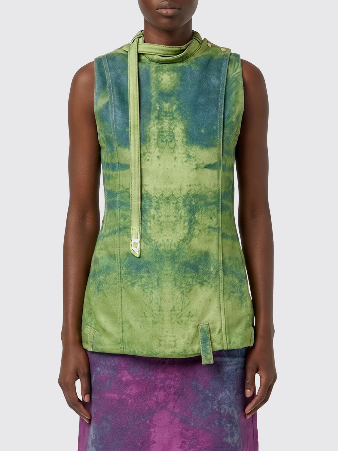 DIESEL® Diesel Sleeveless Tie-Dye Top
