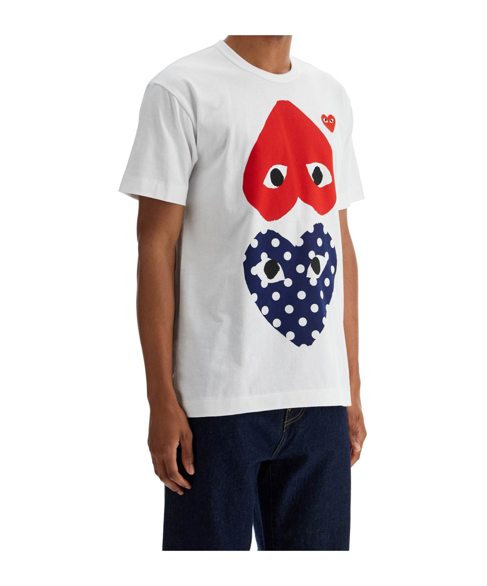 PLAY COMME DES GARCON heart-print polka-dot T-shirt