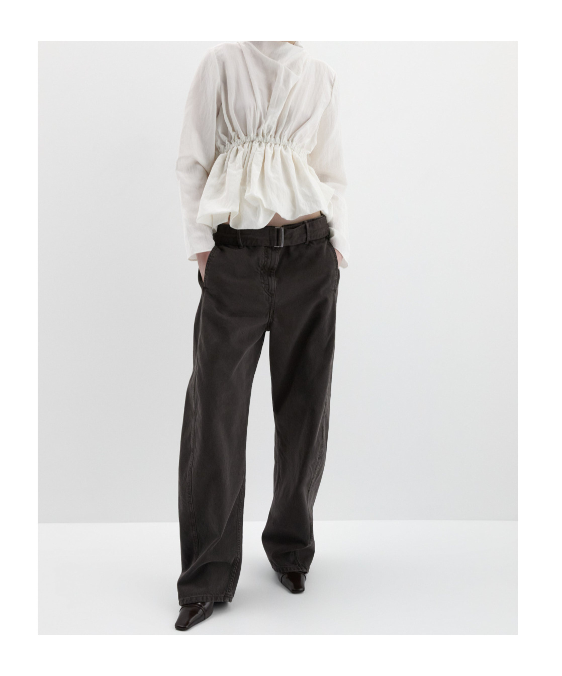 MAGDA BUTRYM Magda Butrym Belted Wide-Leg Jeans