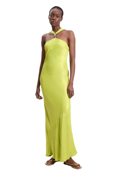 KAREN MILLEN Karen Millen Halterneck Satin Maxi Dress