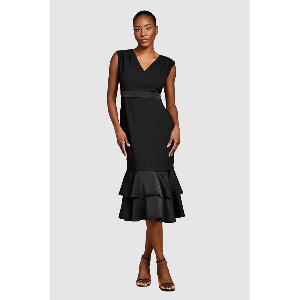 COAST Coast Crepe Peplum Dress with Tiered Hem