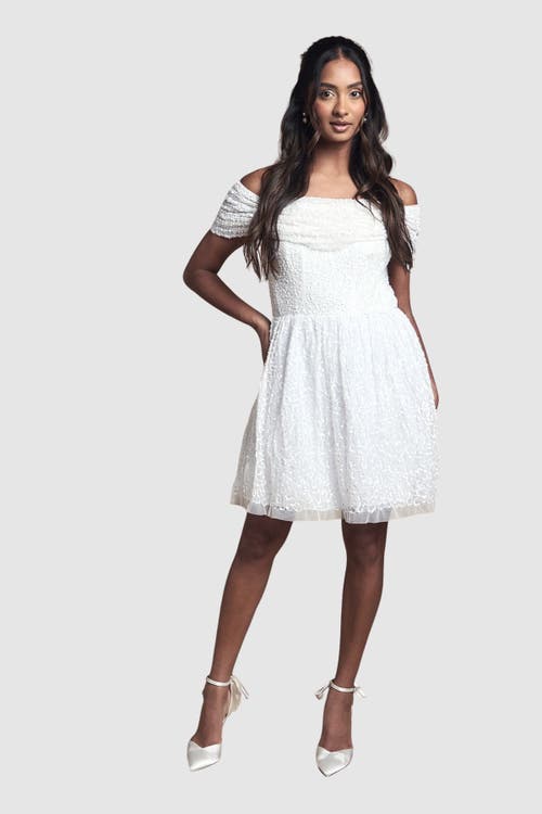 COAST Bardot Embellished Bridal Mini Dress
