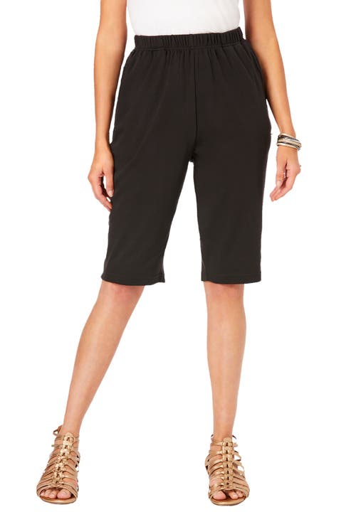 ROAMAN'S Roaman's Soft Knit Pull-On Bermuda Shorts