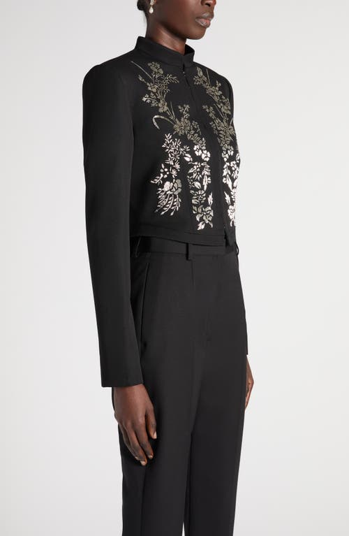 ALEXANDER MCQUEEN McQueen Beaded Floral Wool Jacket