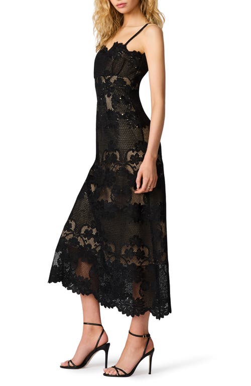STEVE MADDEN Steve Madden Willow Scalloped Floral Lace Midi Dress