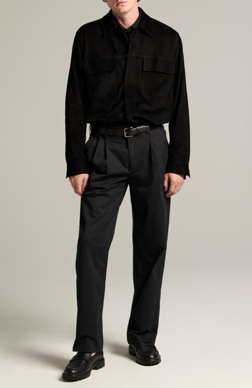 VINCE Vince Lambskin Suede Shirt Jacket