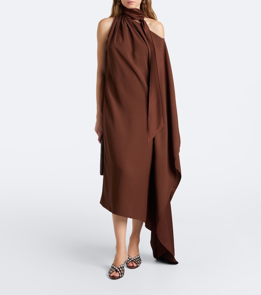 TALLER MARMO Taller Marmo Asymmetric Scarf-Detail Midi Dress