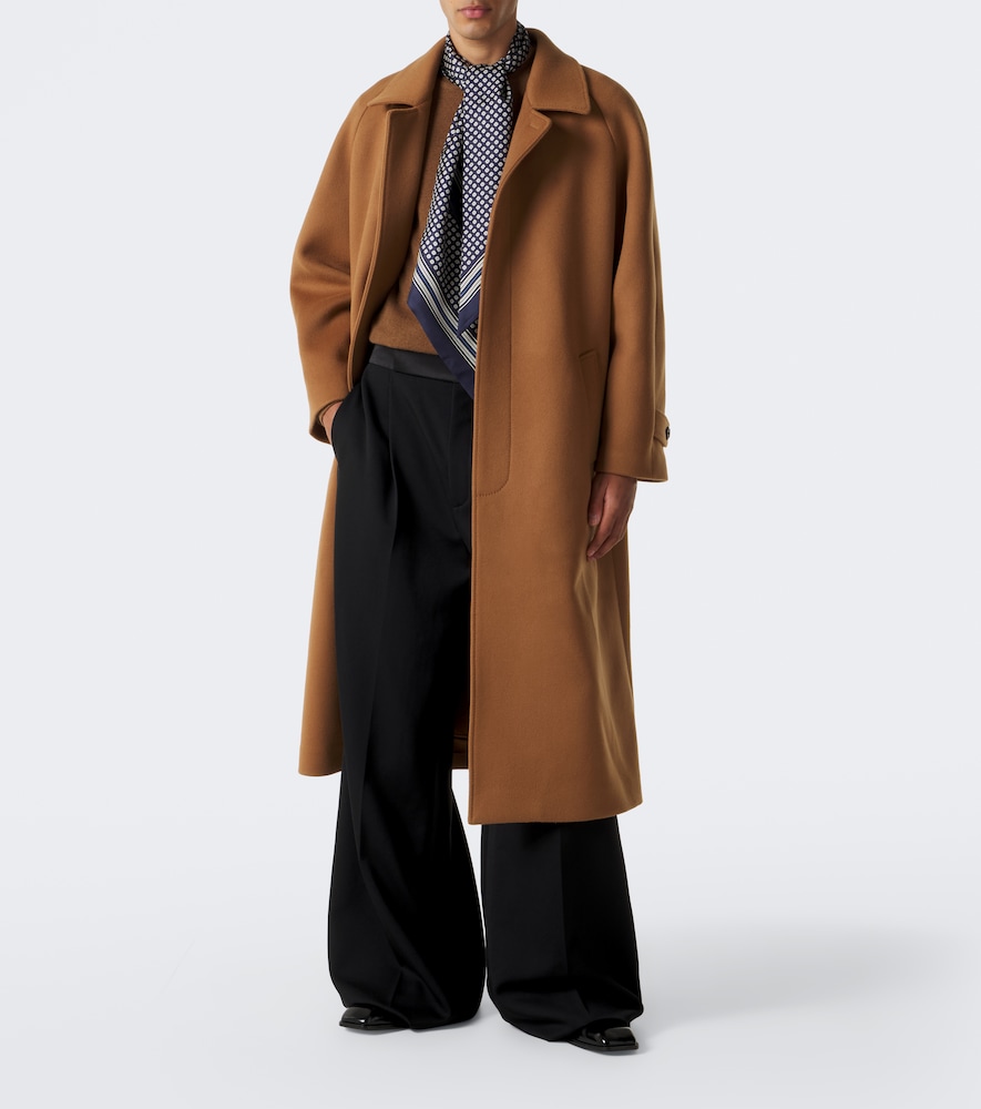 SAINT LAURENT Saint Laurent Pleated Wool Wide-Leg Pants