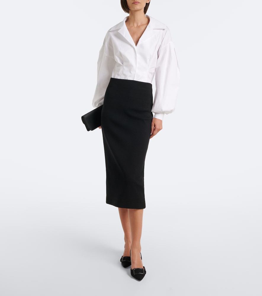 CAROLINA HERRERA Carolina Herrera Cotton-Blend Poplin Shirt