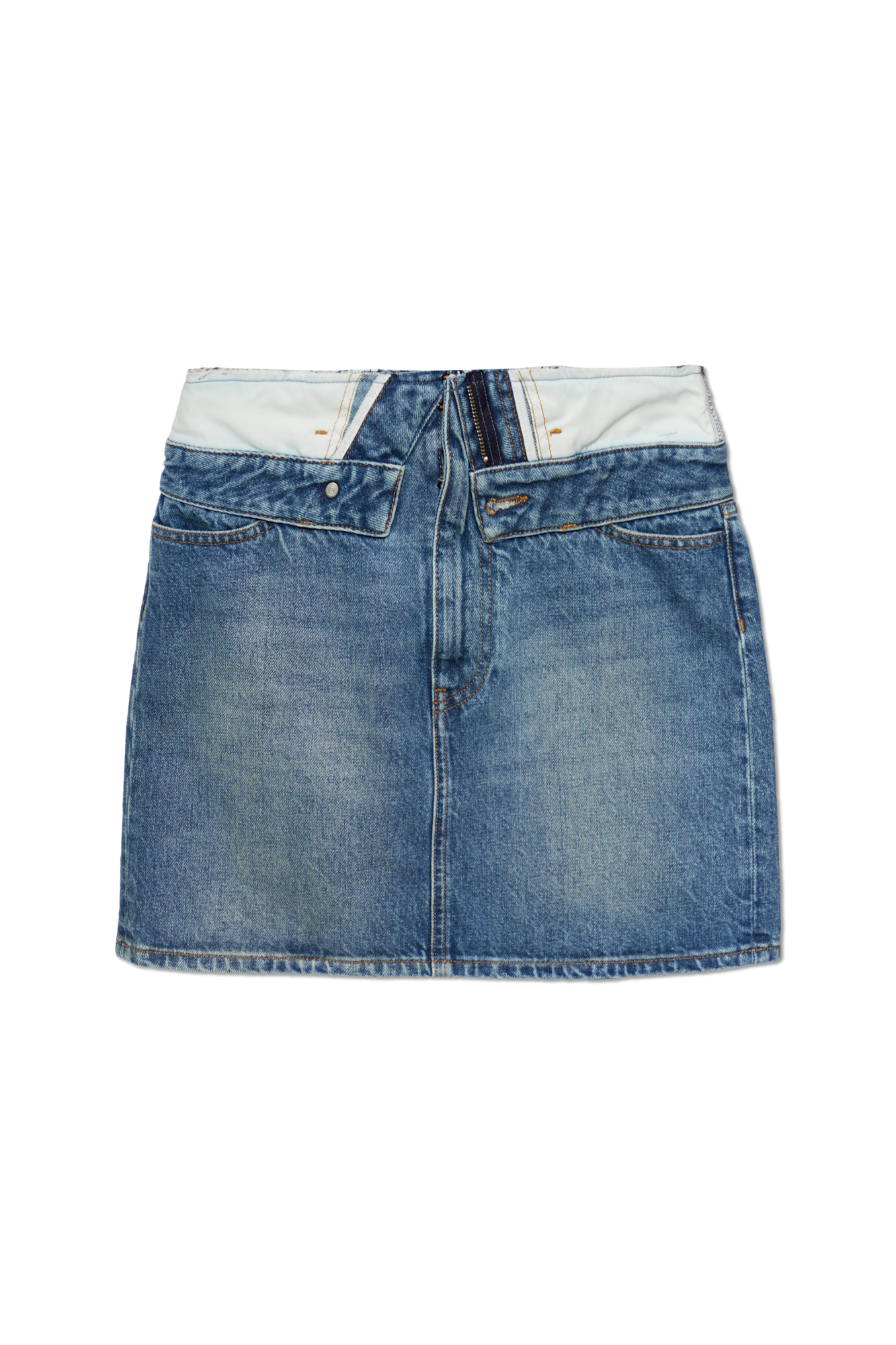MAISON MARGIELA MM6 Maison Margiela Denim Mini Skirt with Contrast Stitching