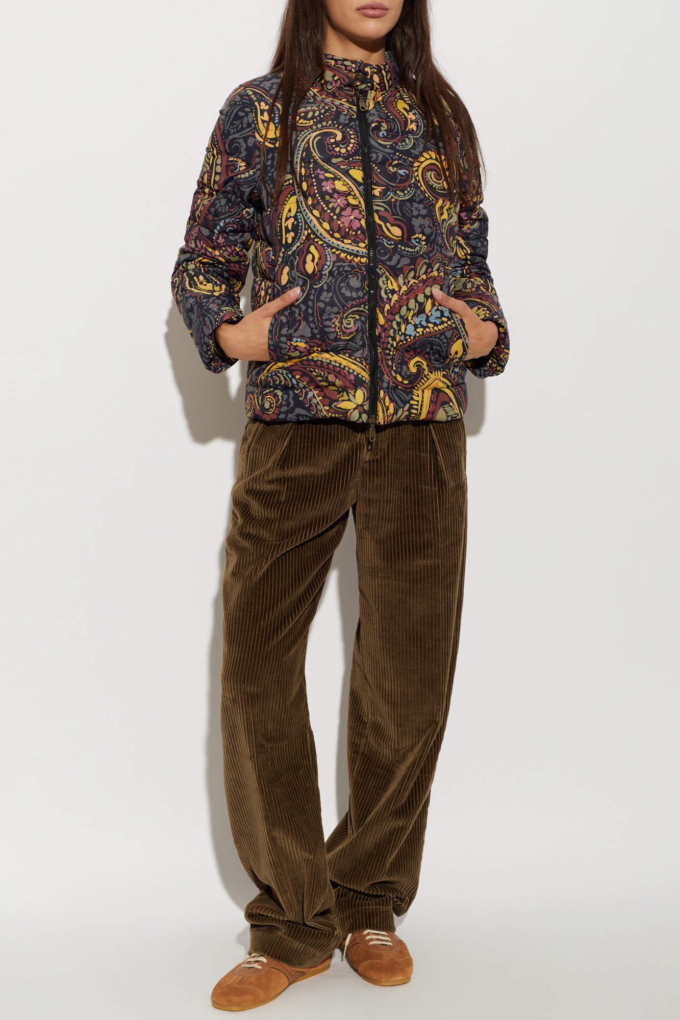 ETRO Etro Down Jacket with Stand-Up Collar and Paisley Print