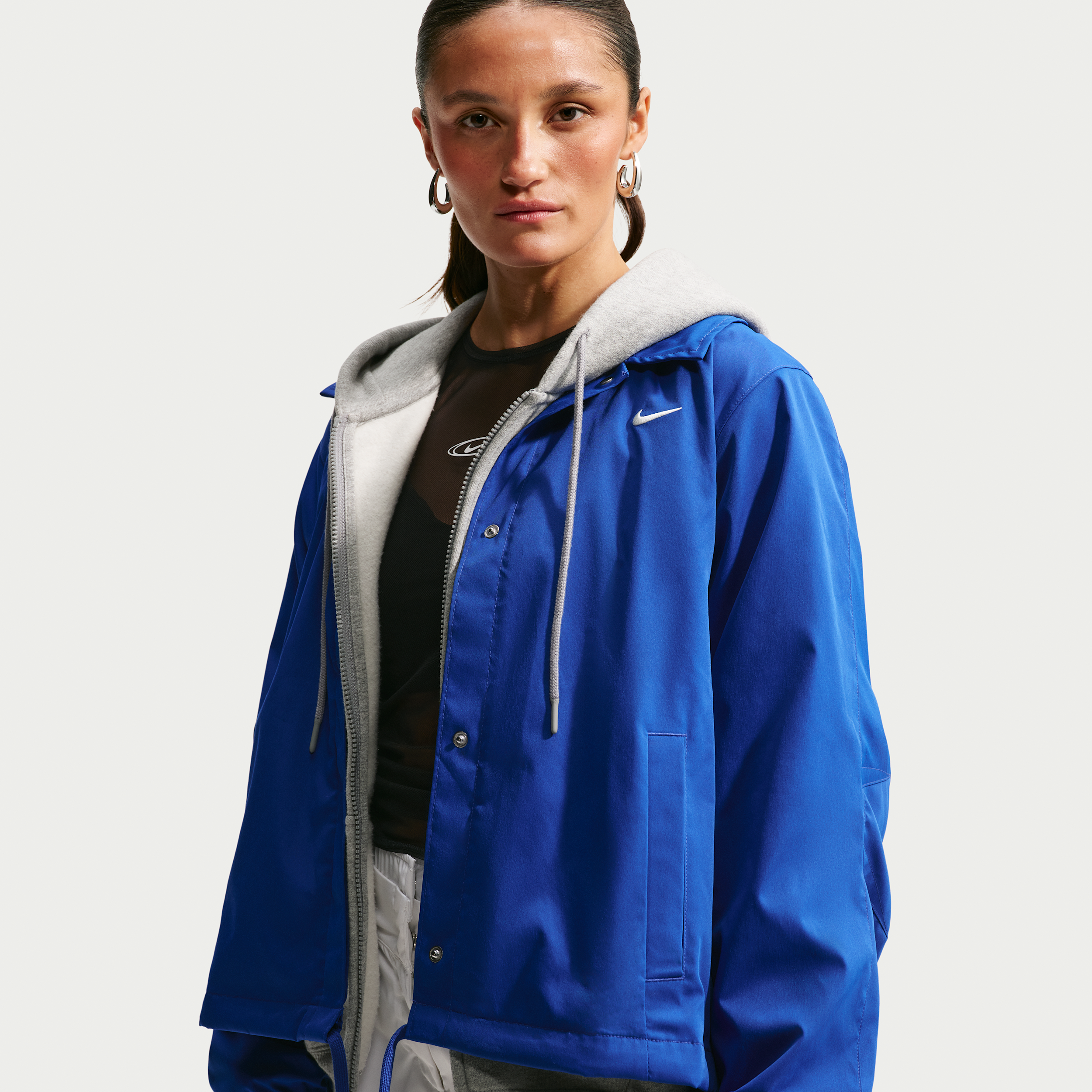 Nike Sacai Full Zip Hooded Jacket - Black | Editorialist