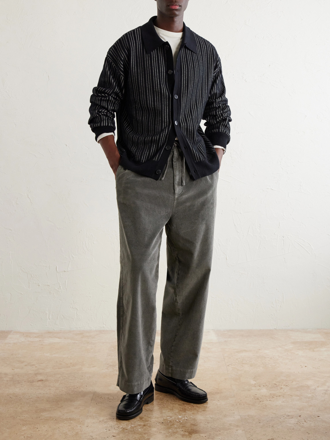 OFFICINE GÉNÉRALE Officine Générale Fernand Wide-Leg Corduroy Trousers