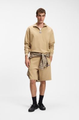 HUGO Cotton Terry Logo Patch Shorts