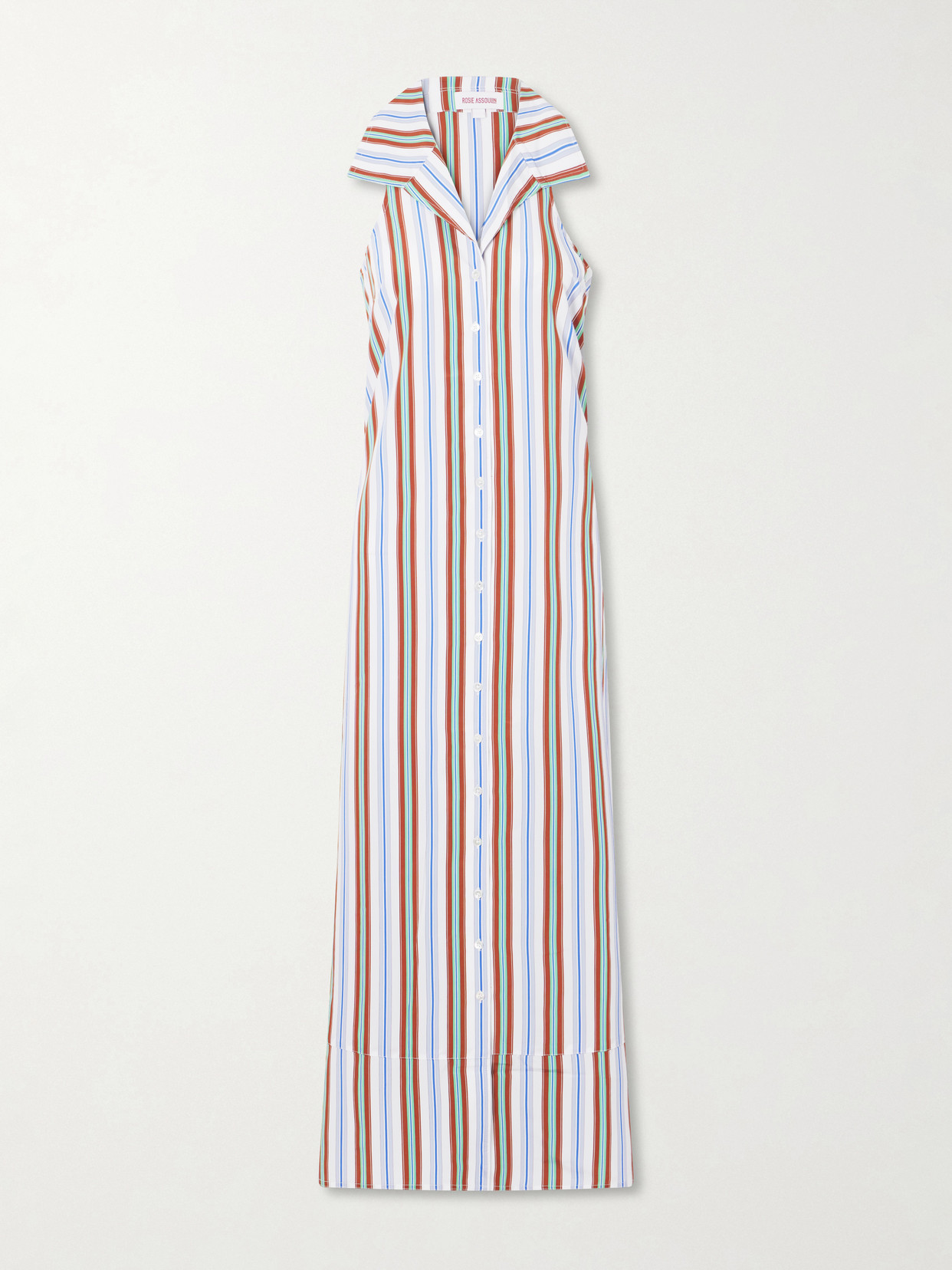 ROSIE ASSOULIN Rosie Assoulin Sleeveless Striped Poplin Midi Dress