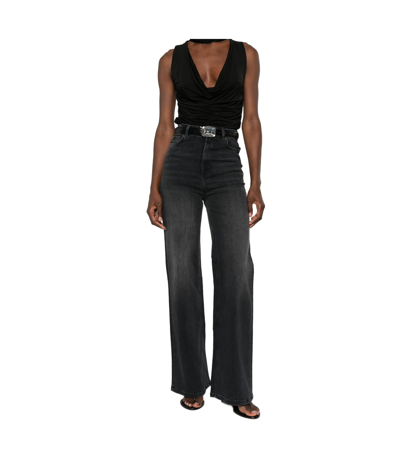 TWINSET Twinset High Waist Wide-Leg Jeans