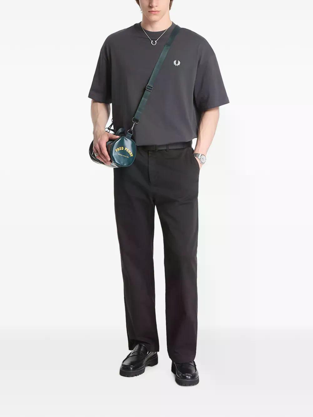 FRED PERRY laurel wreath logo-embroidered t-shirt