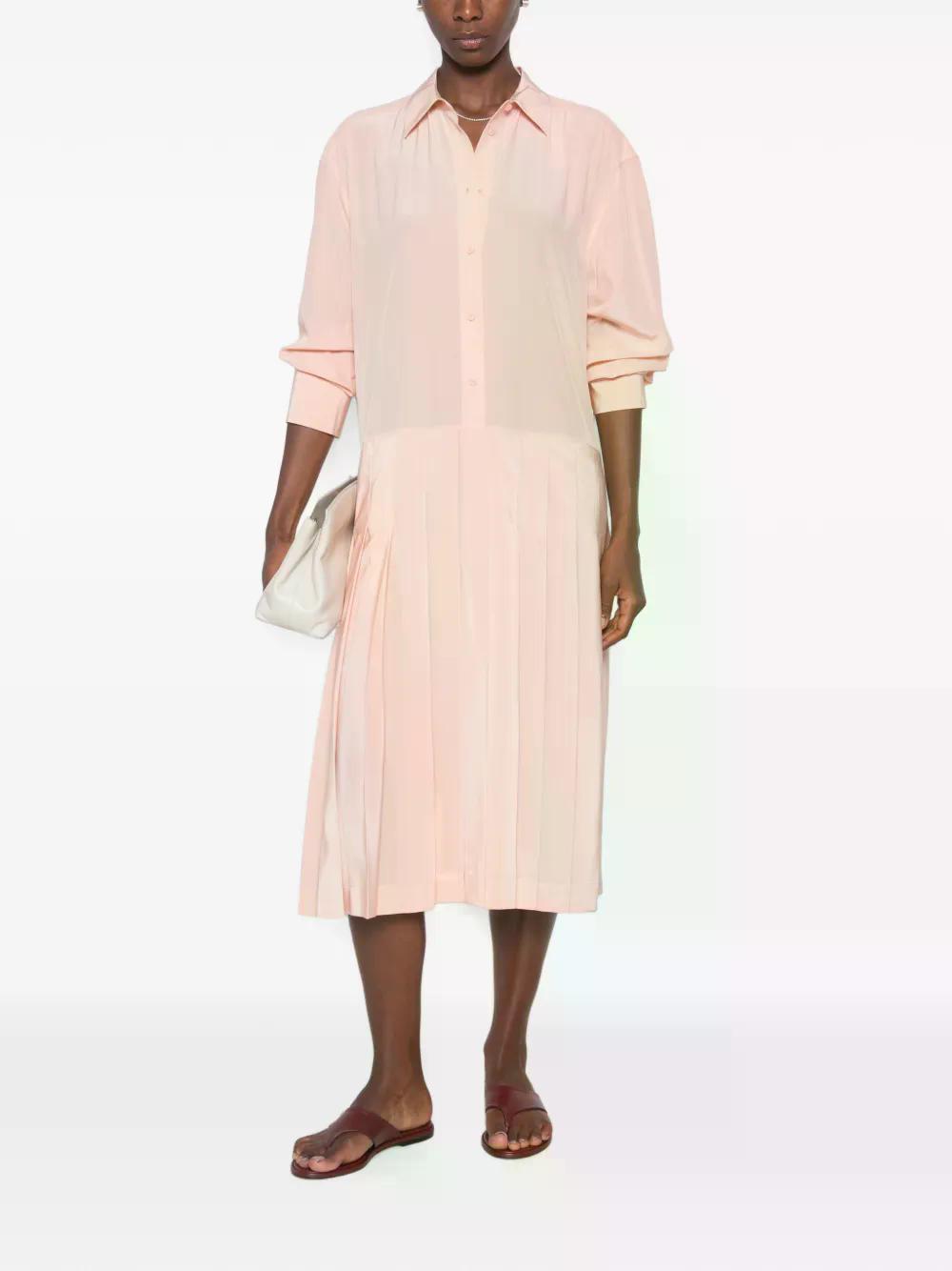 TOTÊME TOTEME Pleated Midi Shirt Dress