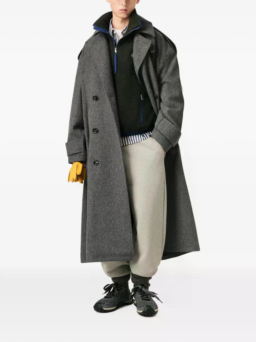 AMI AMI Paris Double-Breasted Wool Trench Coat