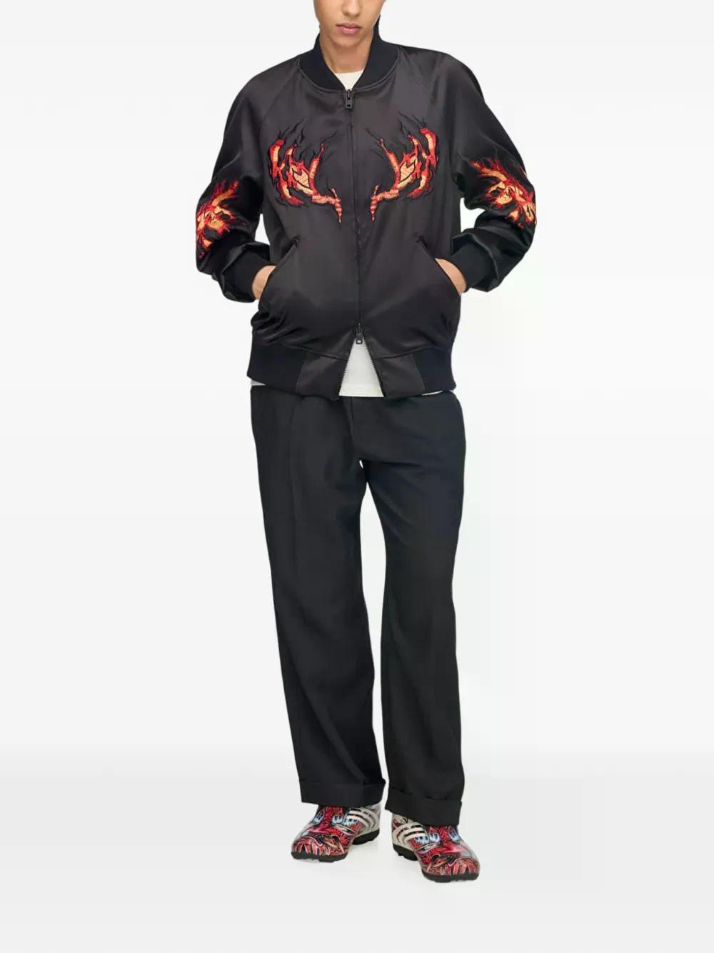 Y3 Y-3 Embroidered Zip-Up Jacket