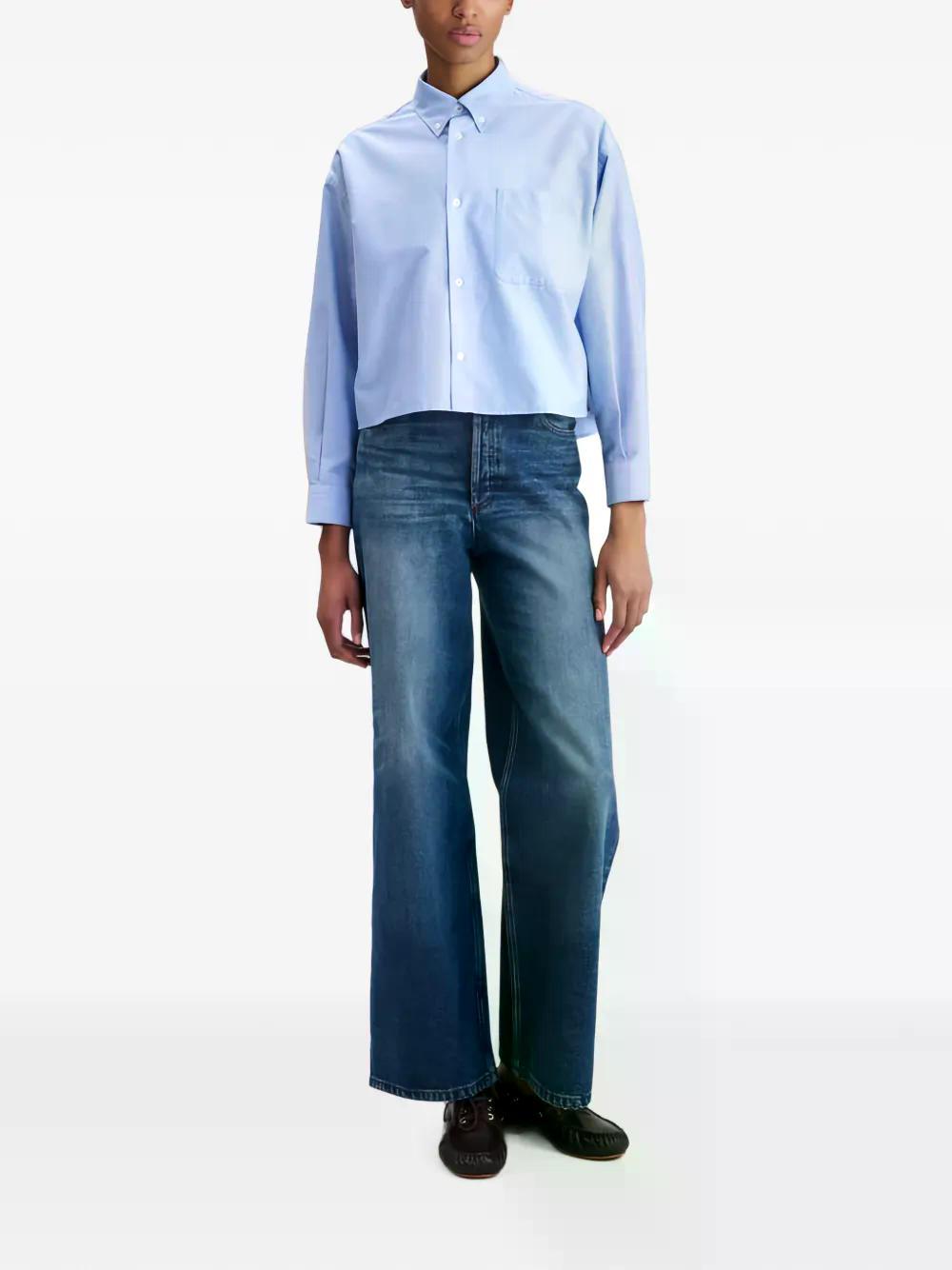 A.P.C. A.P.C. Cropped Button-Down Shirt