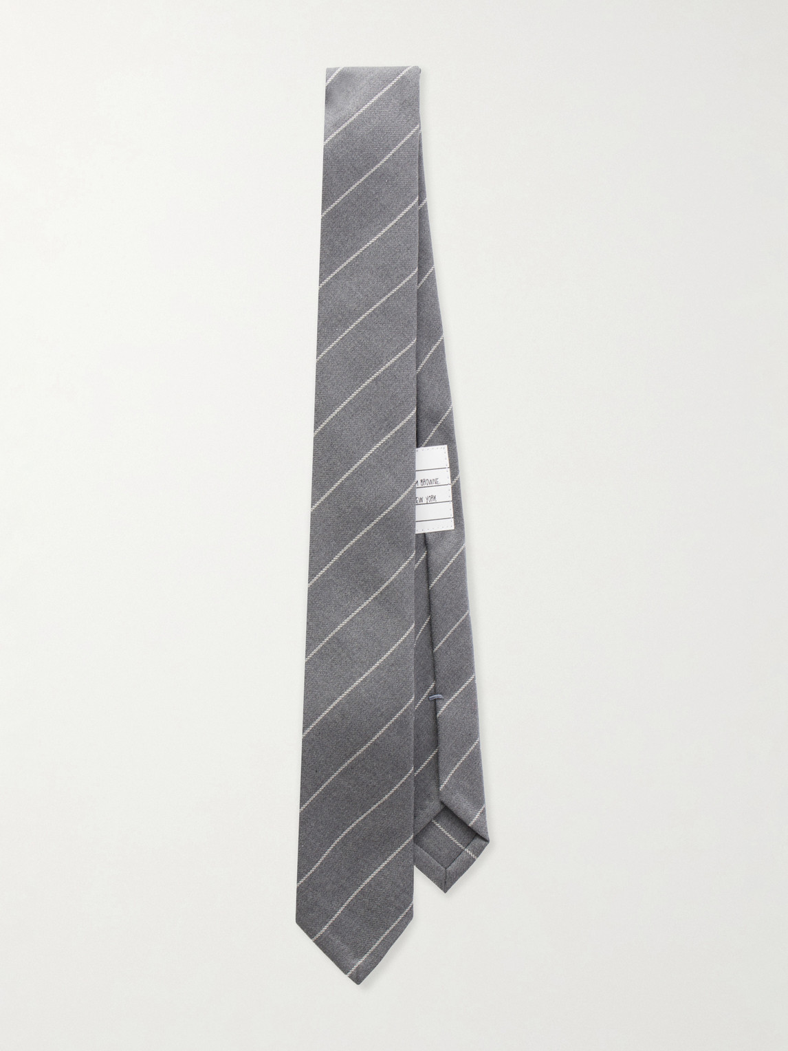 THOM BROWNE 4-bar striped cotton oxford shirt
