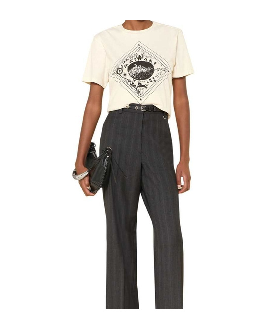 ISABEL MARANT ÉTOILE ISABEL MARANT ÉTOILE Graphic-Print Slub-Texture T-Shirt