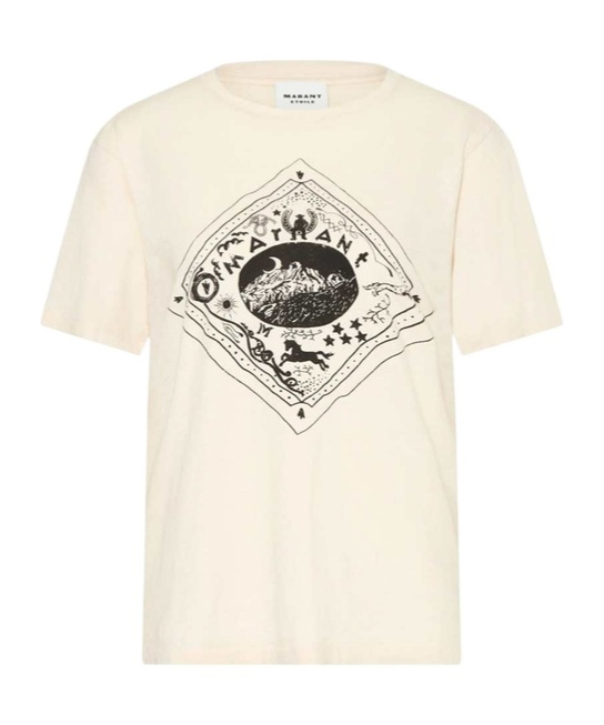 ISABEL MARANT ÉTOILE ISABEL MARANT ÉTOILE Graphic-Print Slub-Texture T-Shirt