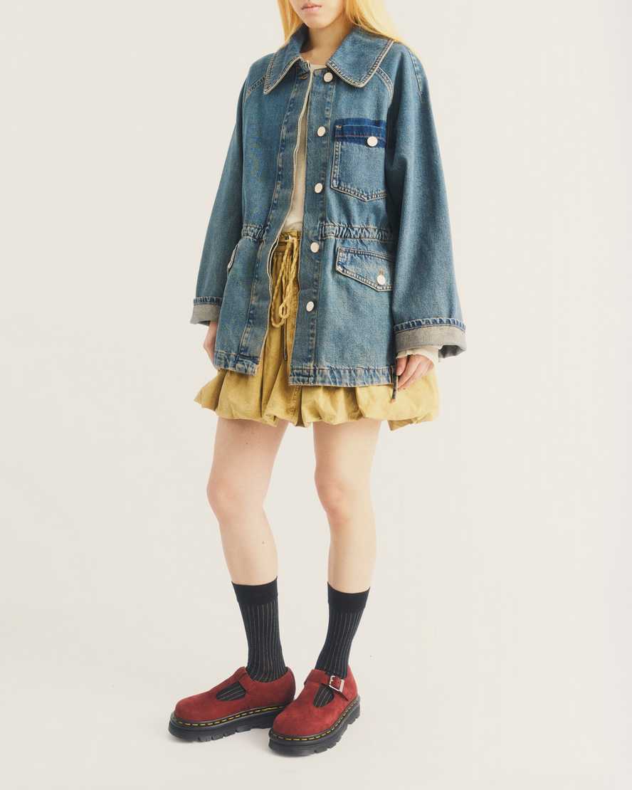 DR. MARTENS Dr. Martens Zebzag Milled Nubuck Mary Jane Platform Shoes