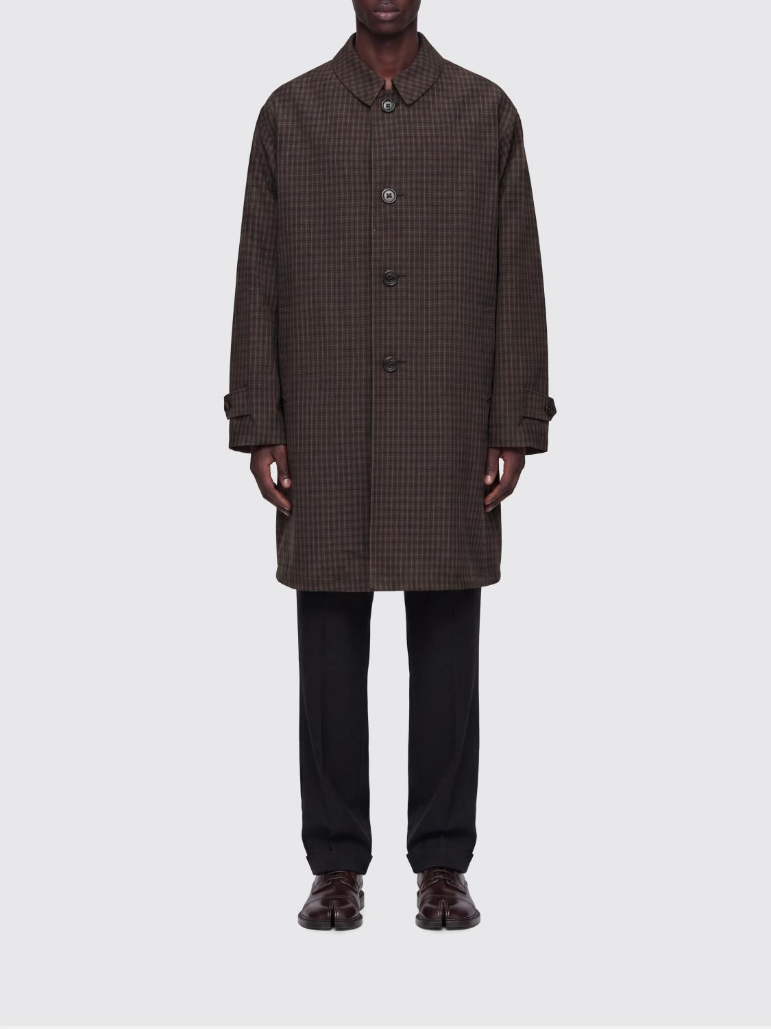 MAISON MARGIELA Maison Margiela Checked Cotton Blend Trench Coat