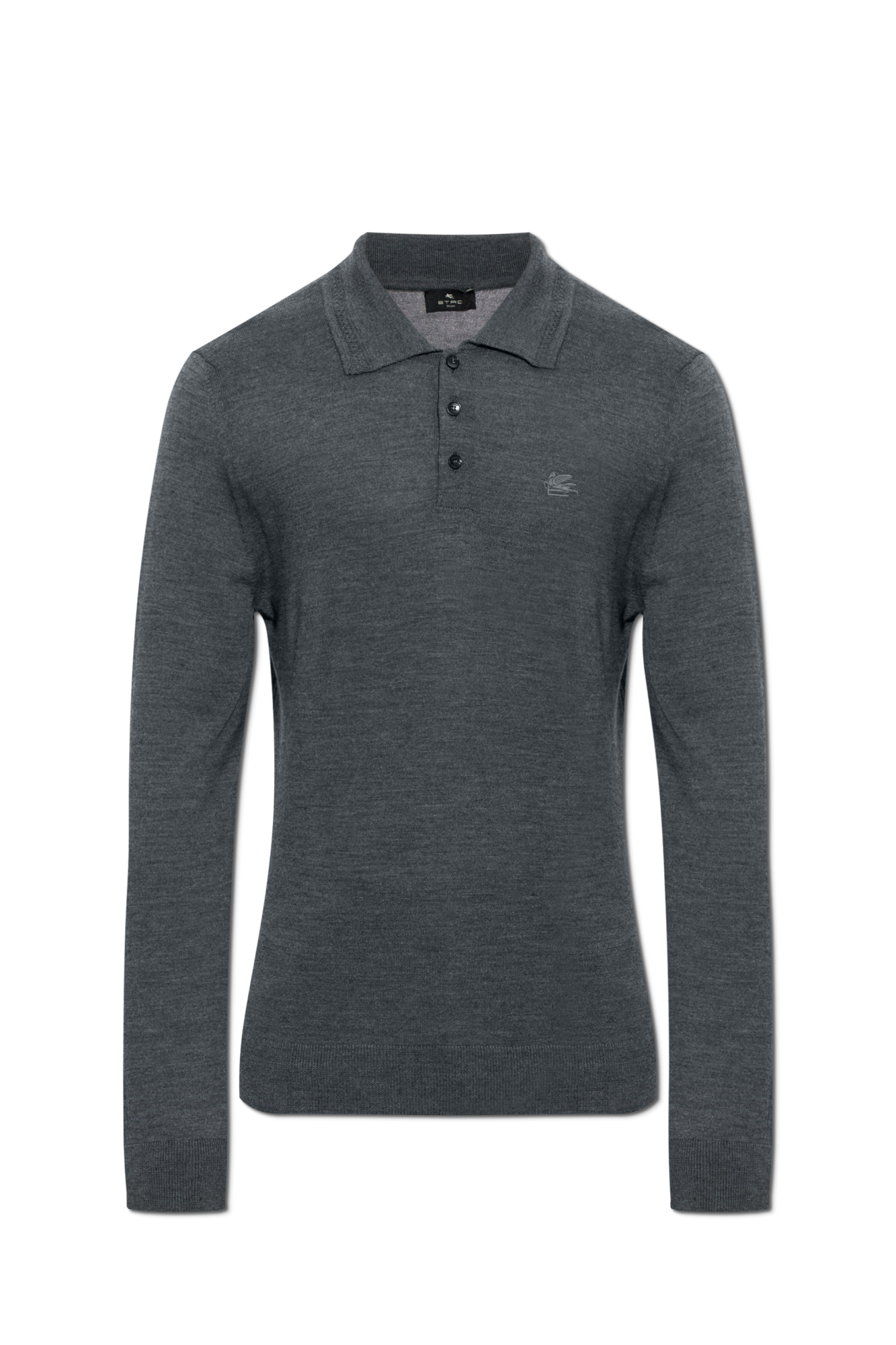 ETRO wool polo shirt with embroidered logo