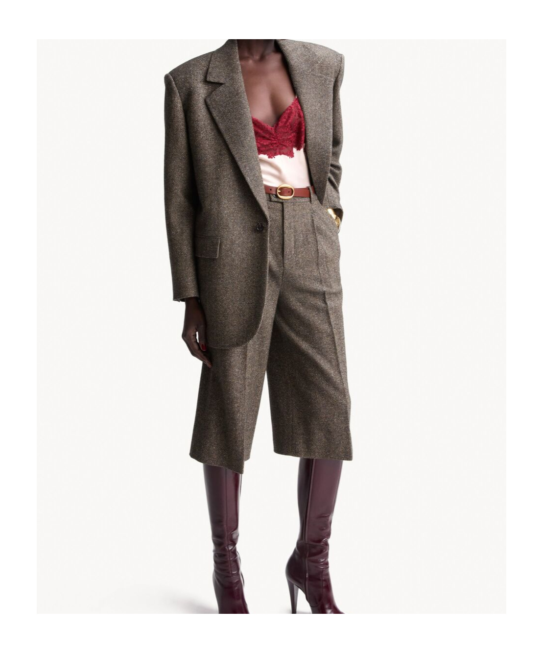 SAINT LAURENT Saint Laurent Mid-Rise Tailored Culottes