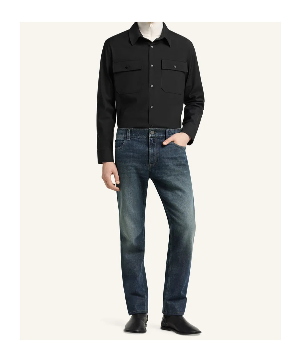 COURREGES twill workwear shirt