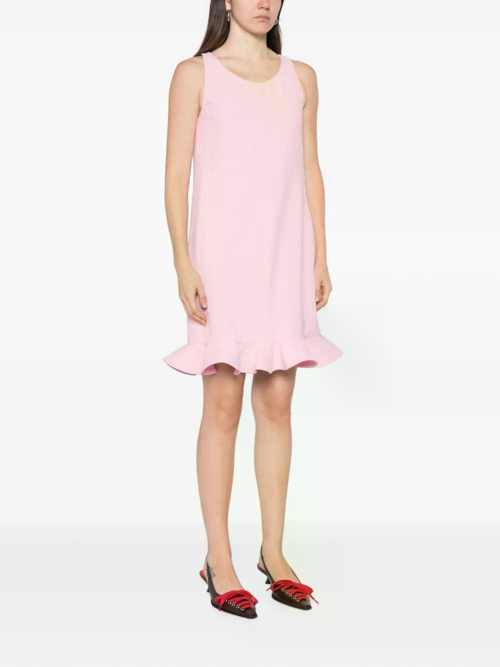 MOSCHINO Moschino Sleeveless Ruffled Hem Mini Dress