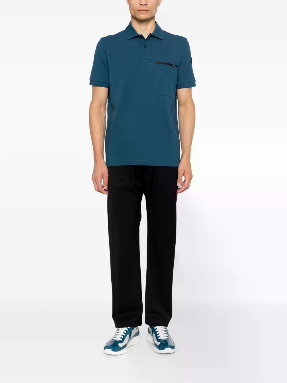 MONCLER logo-patch chest-pocket polo shirt