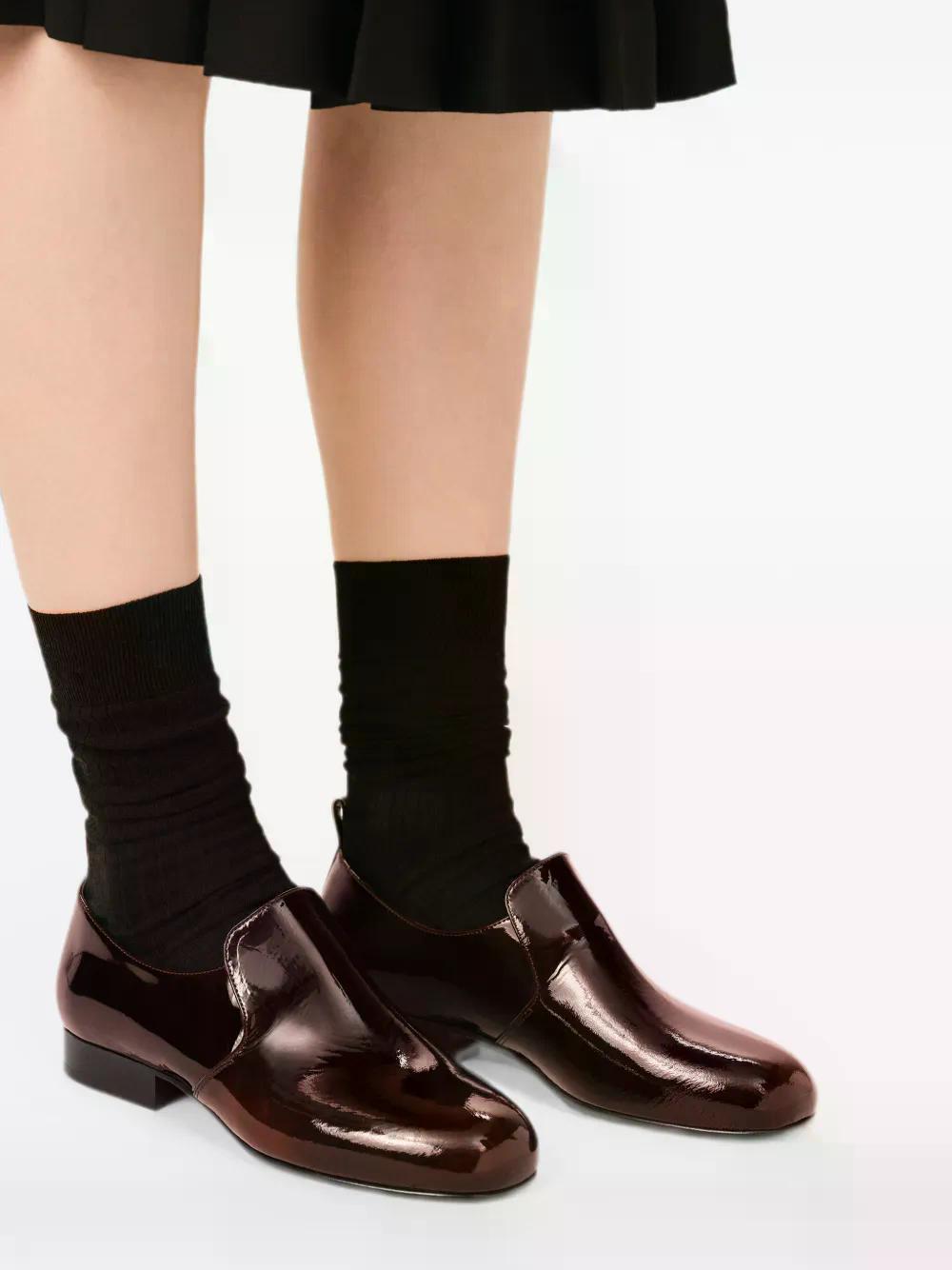 AMI AMI Paris Flat Patent Leather Shoes