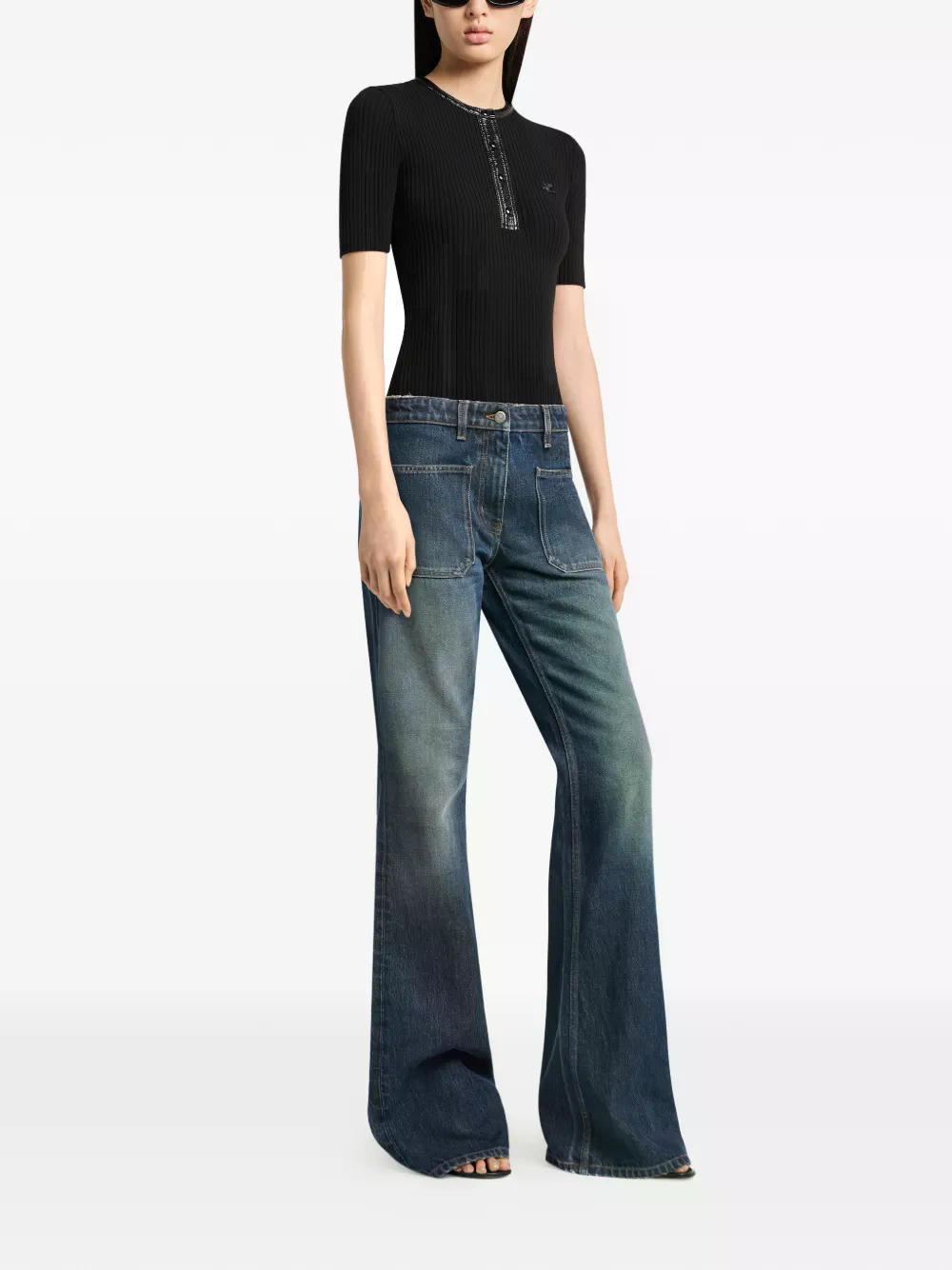 COURREGES Courrèges Embroidered AC Logo Denim Jeans