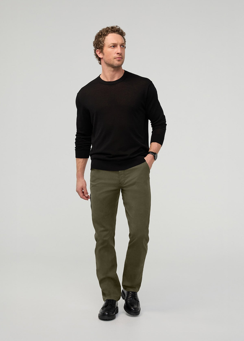 BRIGLIA 1949 slim fit stretch cotton chino trousers