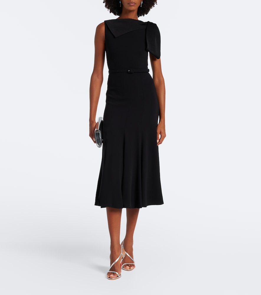 ROLAND MOURET Roland Mouret Bow Detail Belted Midi Dress