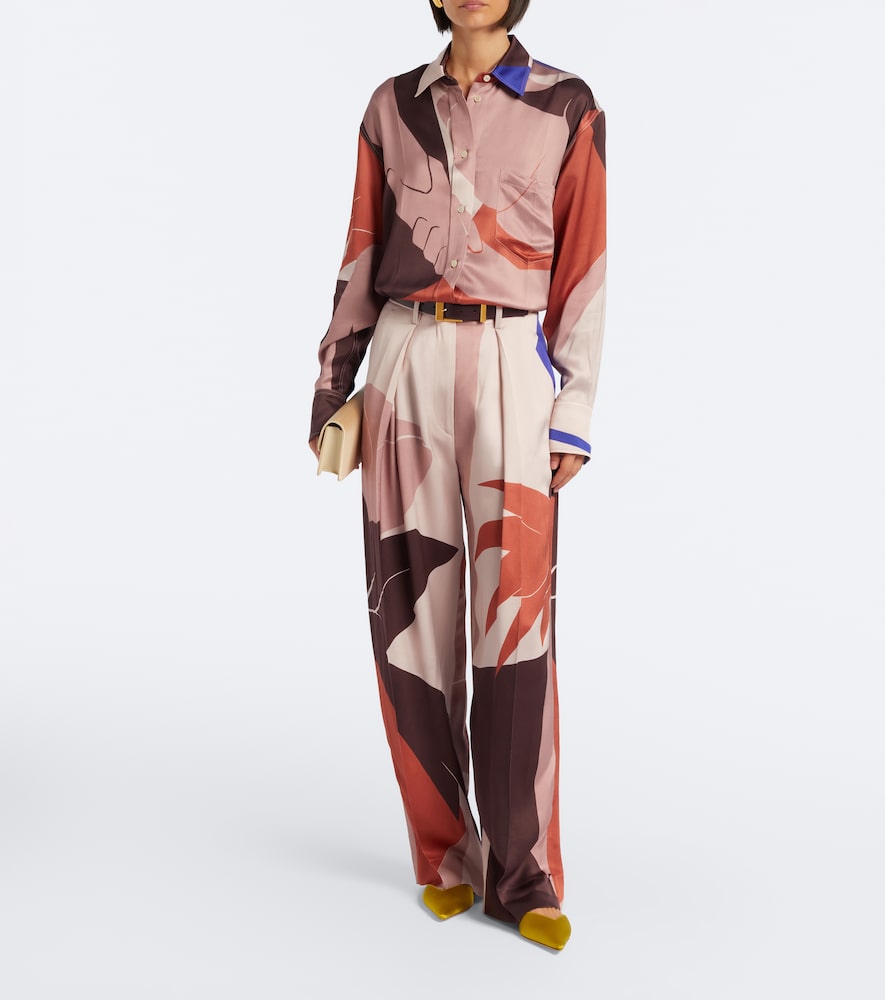 VICTORIA BECKHAM Victoria Beckham Printed CrĂŞpe Satin Shirt