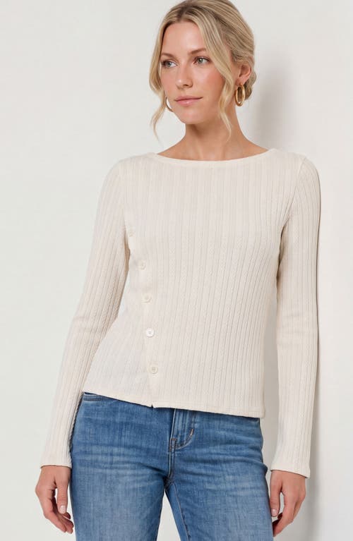 LIVERPOOL Liverpool Los Angeles Textured Side Button Top