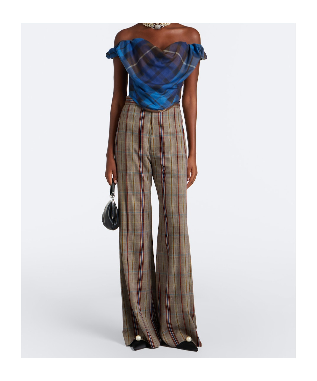 VIVIENNE WESTWOOD Vivienne Westwood Plaid Wool Bustier Top
