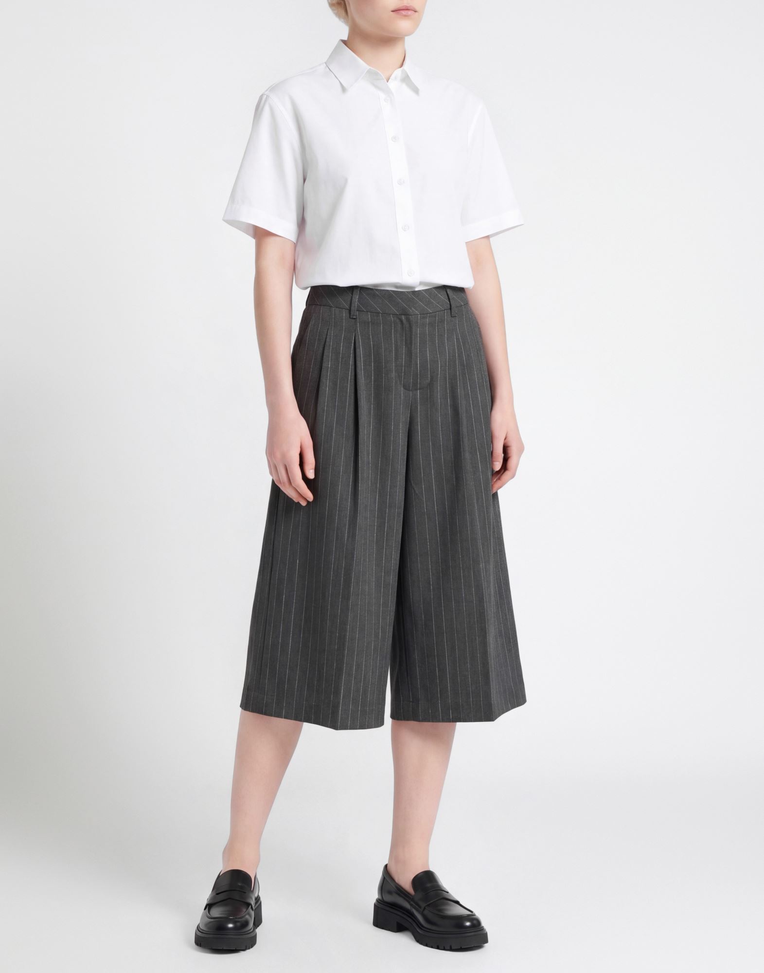 LIU JO Liu Jo Pinstriped Metallic Polyester Blend Culottes