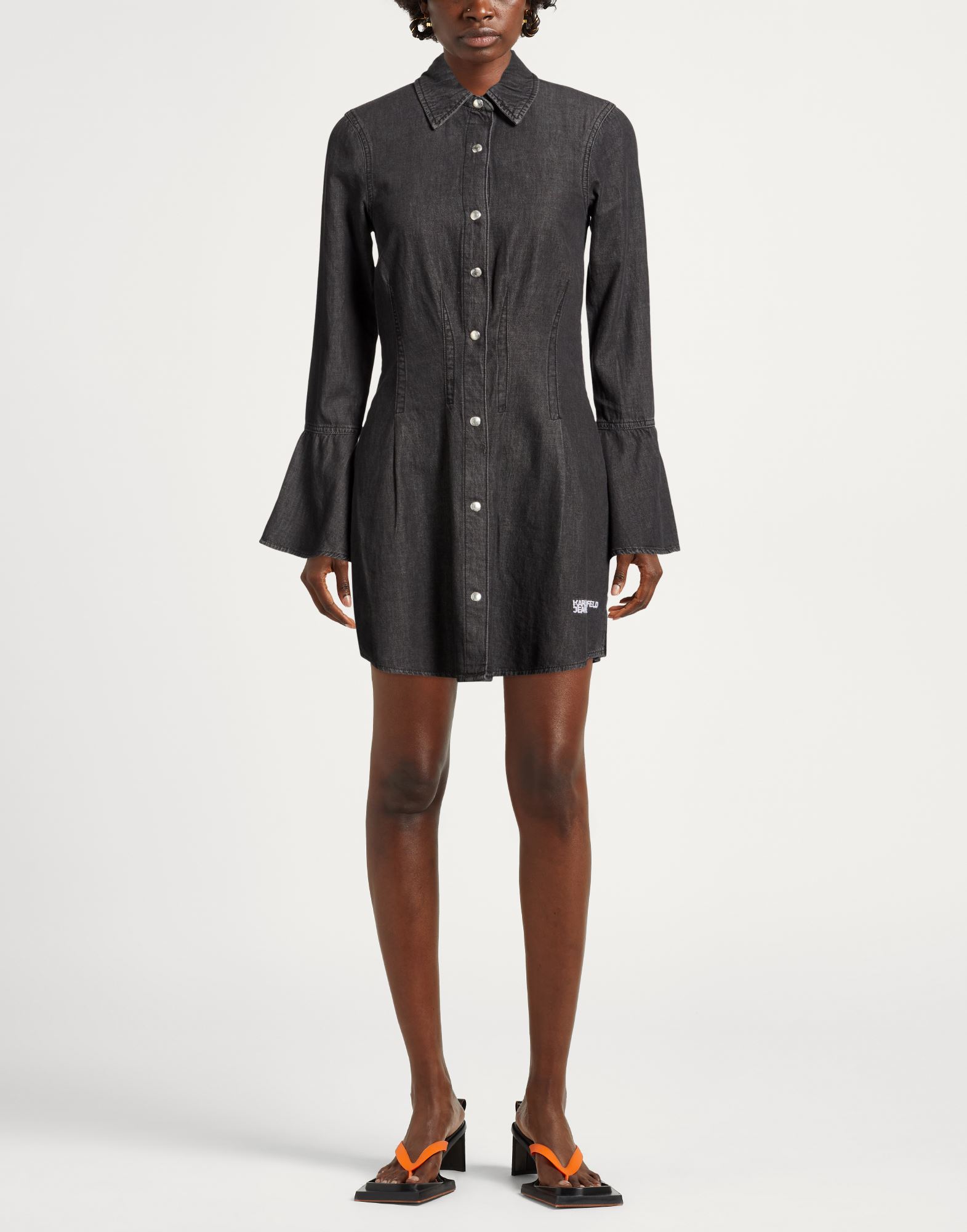 KARL LAGERFELD Karl Lagerfeld Cotton Blend Shirt Dress