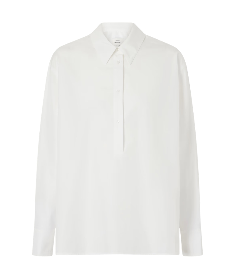 LOULOU DE SAISON Loulou de Saison Colin Cotton Poplin Oversized Shirt