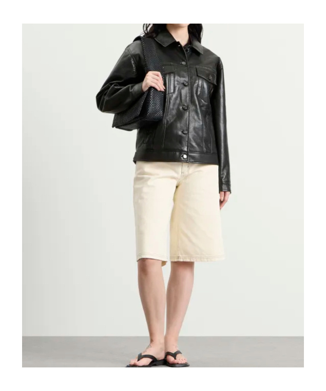 ANINE BING Anine Bing Single-Breasted Leather Jacket