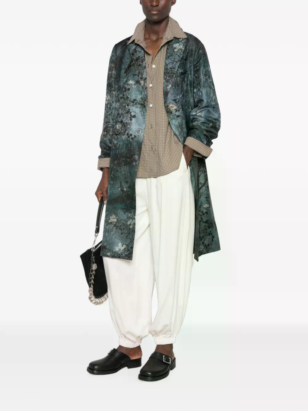 PIERRE-LOUIS MASCIA Pierre-Louis Mascia Floral Print Single-Breasted Coat